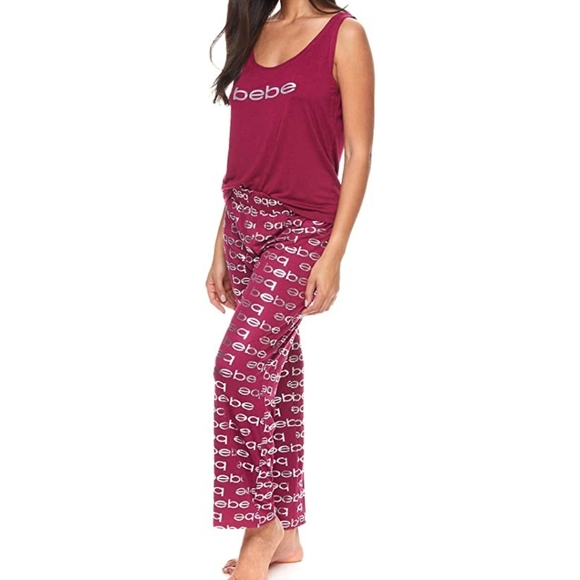 bebe | Intimates & Sleepwear | Bebe Womens Tank Top And Pajama Pants ...
